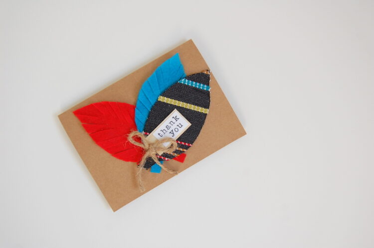 DIY Thank You cards made with fabric scraps - northstory + co.